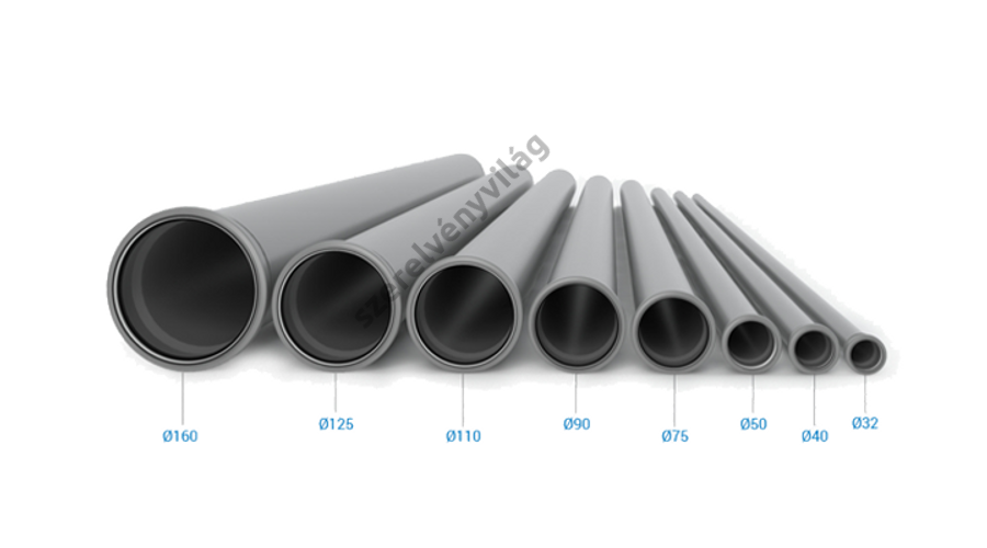 VALSIR PP cső, tokos D90 15cm-től 2m-igPP LEFOLYÓCSÖVEKVALSIR TRI-PP-SILERE-PEHDVS0599001827 ...